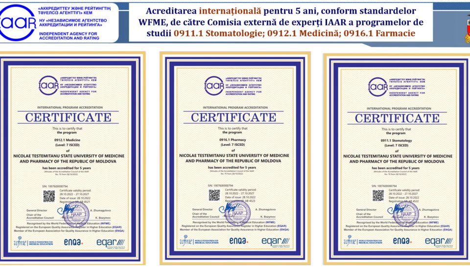 Programele de studii integrate Medicină, Stomatologie și Farmacie ale ...